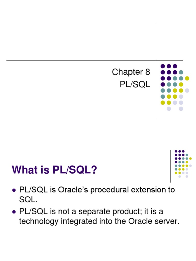 Chap8 PLSQL | PDF | Pl/Sql | Sql