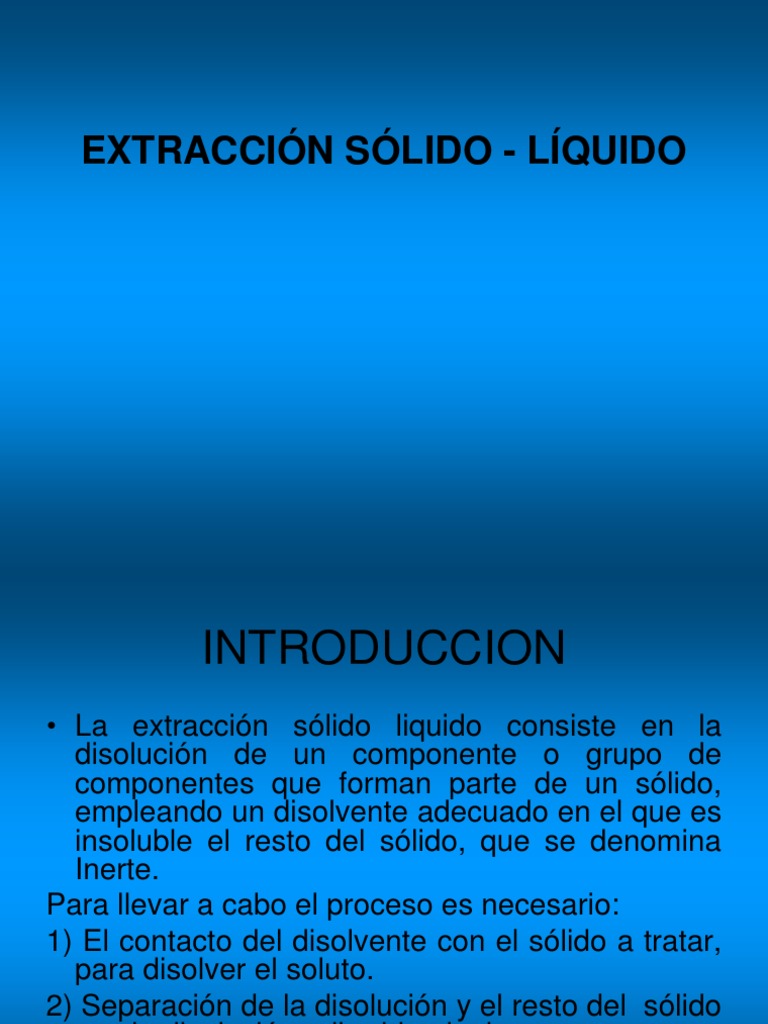 Extracción Sólido - Líquido 3 | PDF | Solubilidad | café