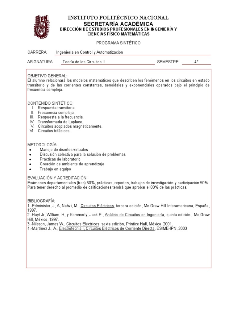 Teoria de Los Circuitos II PDF | PDF | Transformador | Ingenieria Eléctrica