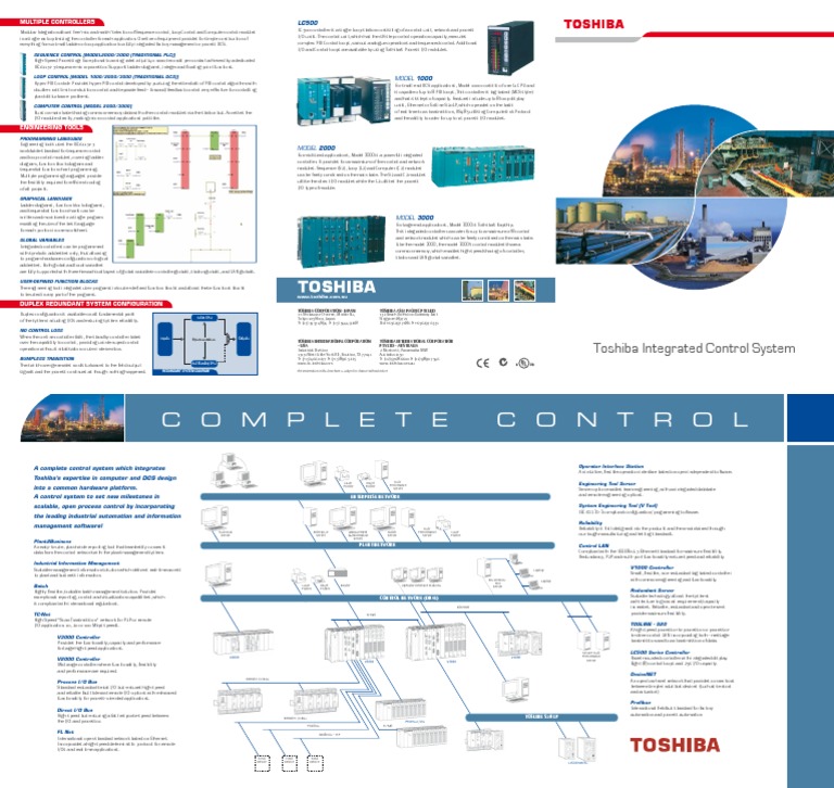 Toshiba Integrated Control System | PDF | Computer Network | Server ...
