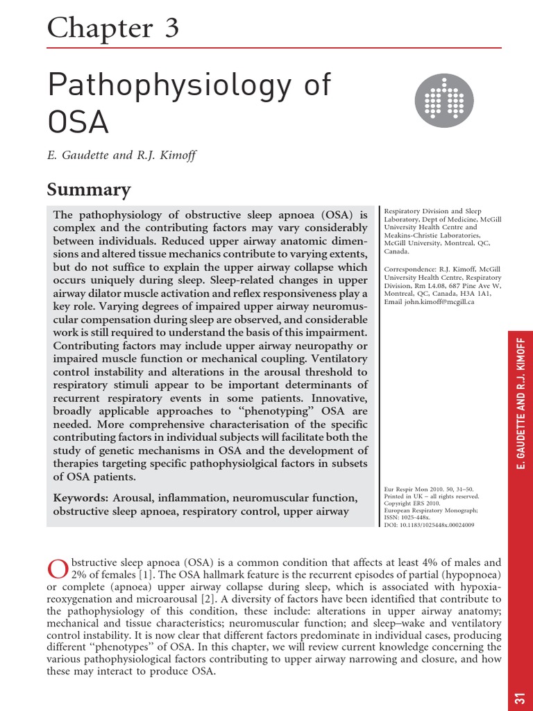 Pathophysiology of OSA | PDF