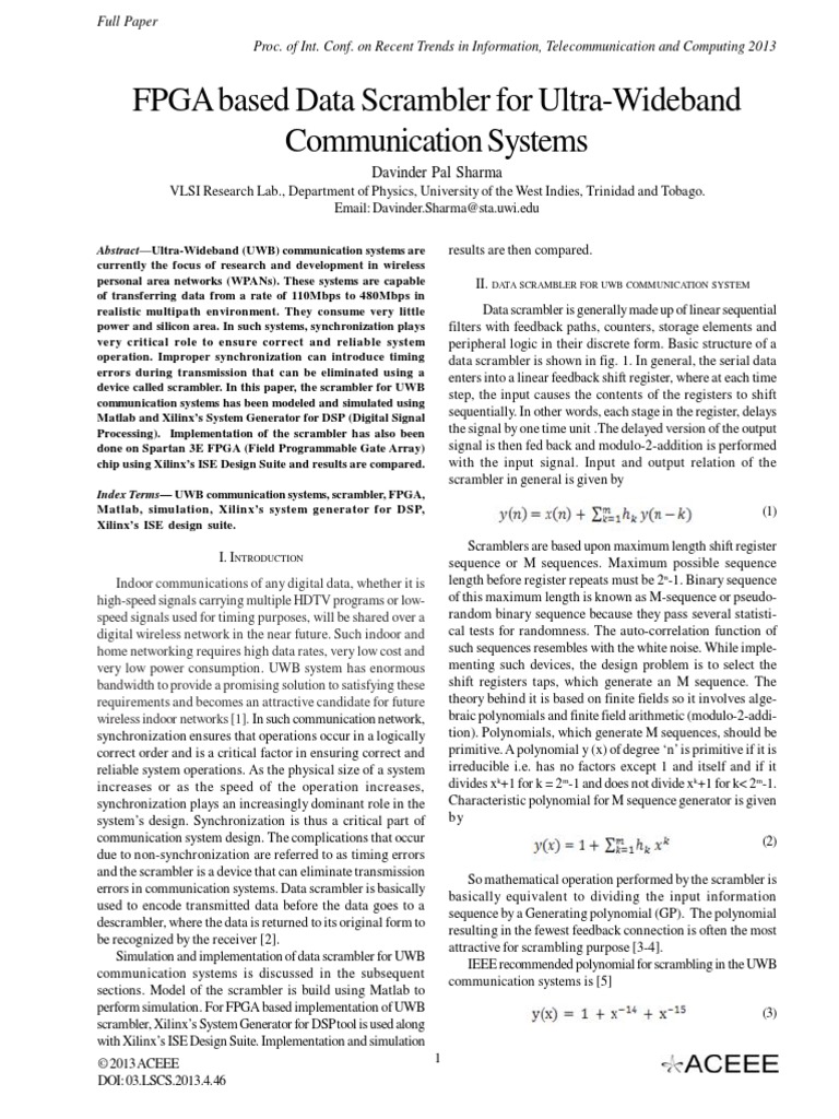 Scrambler In Digital Communication Pdf | Reviewmotors.co