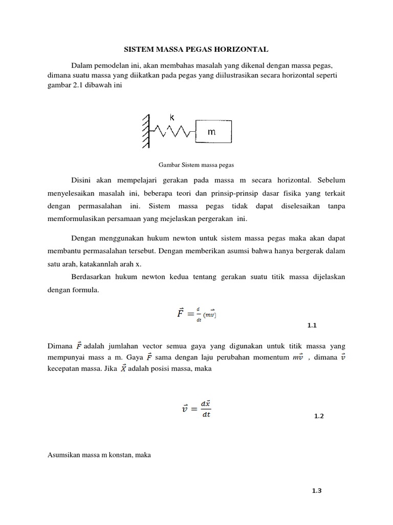 Sistem Pegas Horizontal | PDF