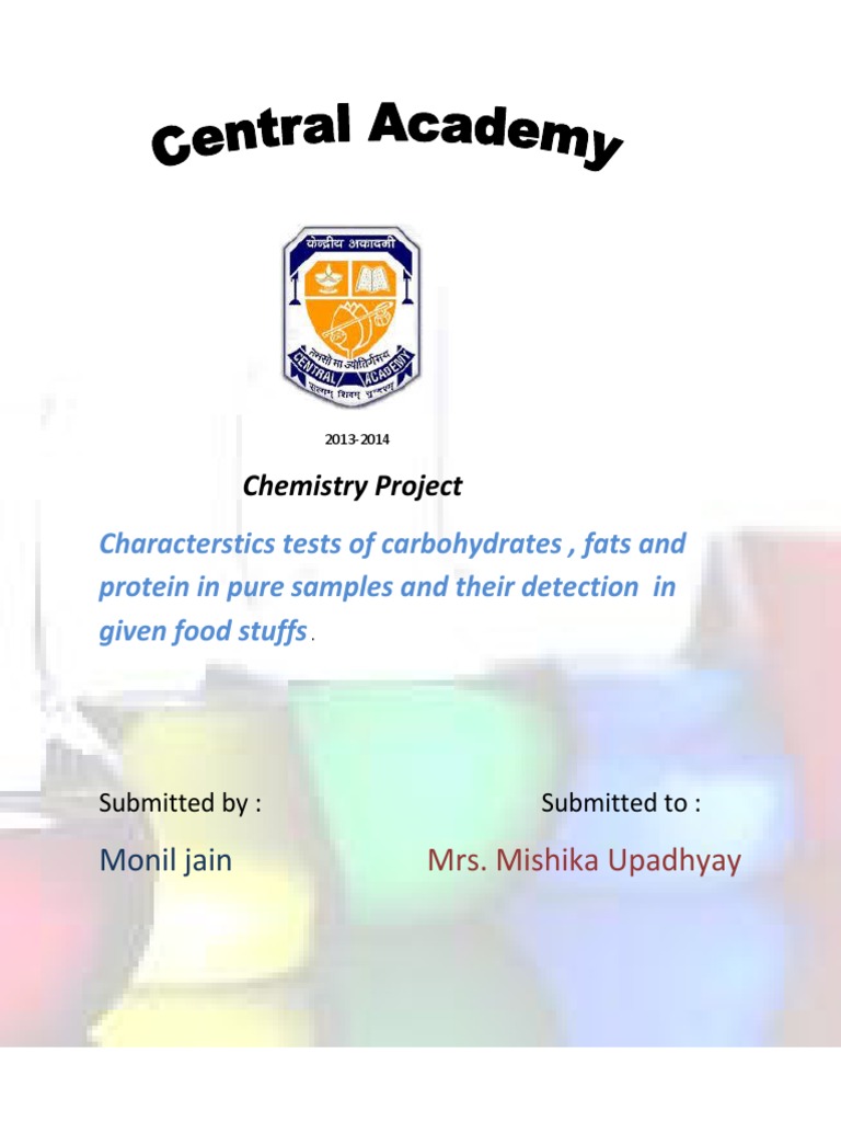 Carbohydrates, Fats, Proteins Testing | PDF