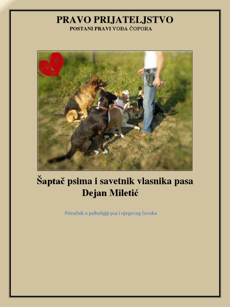 Dejan Miletic - Saptac Psima I Savetnik Vlasnika Pasa | PDF