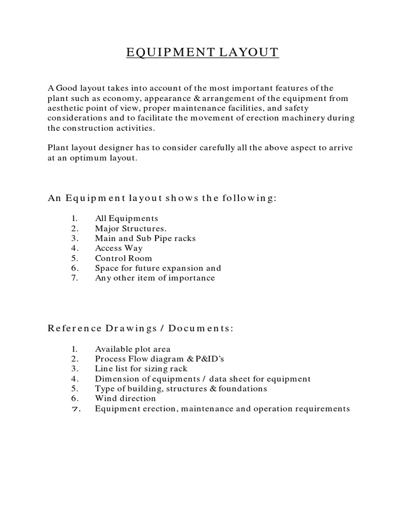 Equipment Layout | PDF | Furnace | Gas Compressor