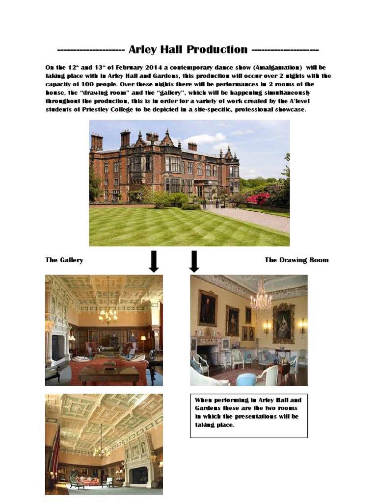 Arley Hall Dance Show: Amalgamation | PDF