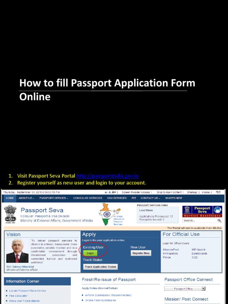 How To Fill Passport Application Form Online | PDF
