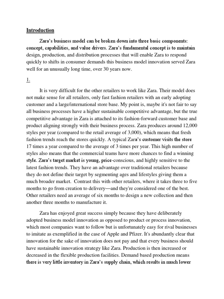 Zara's Unique Fast Fashion Business Model: Quick Response to Trends ...