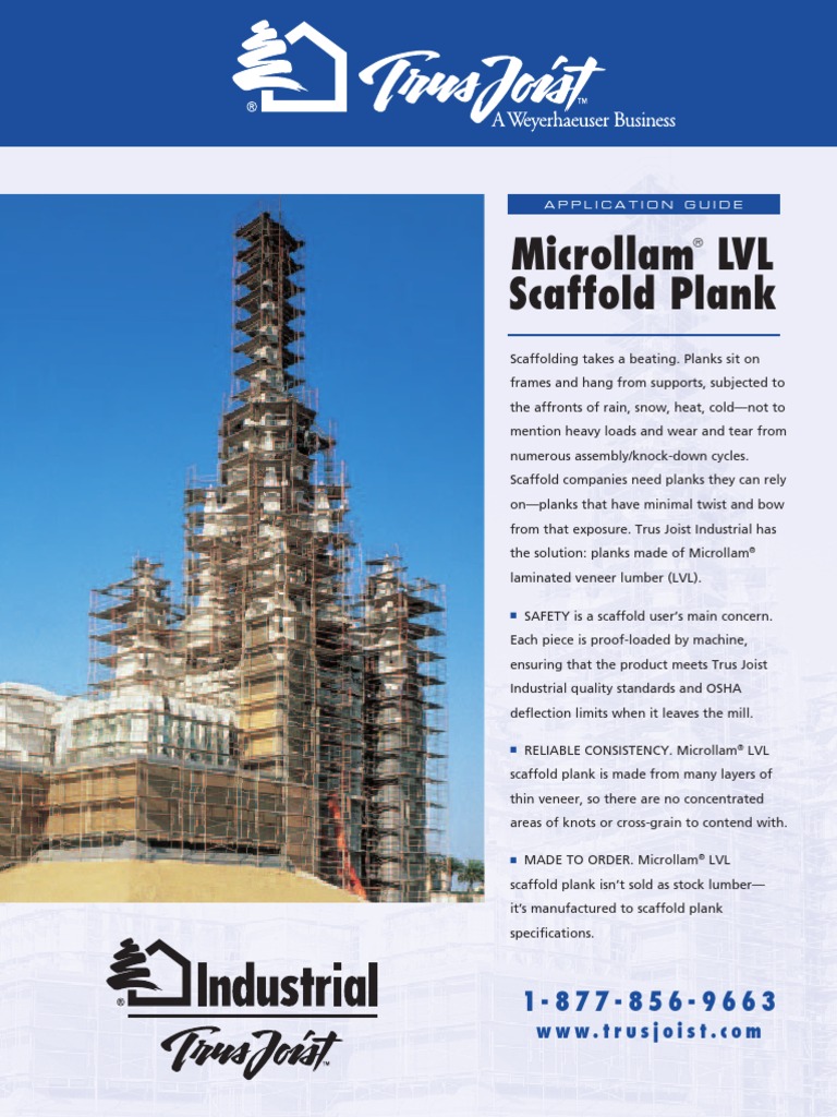 Microllam Laminated Scaffold Plank | PDF | Lumber | Sodium Chloride