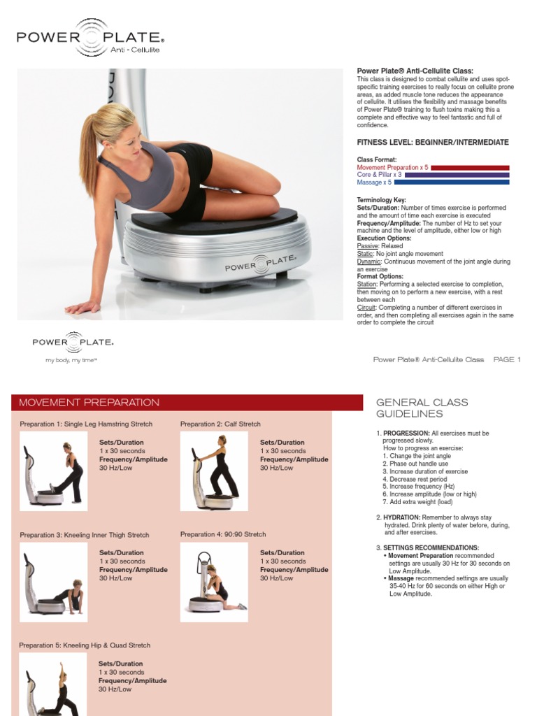 Power Plate Anti Cellulite | PDF | Physical Exercise | Recreation