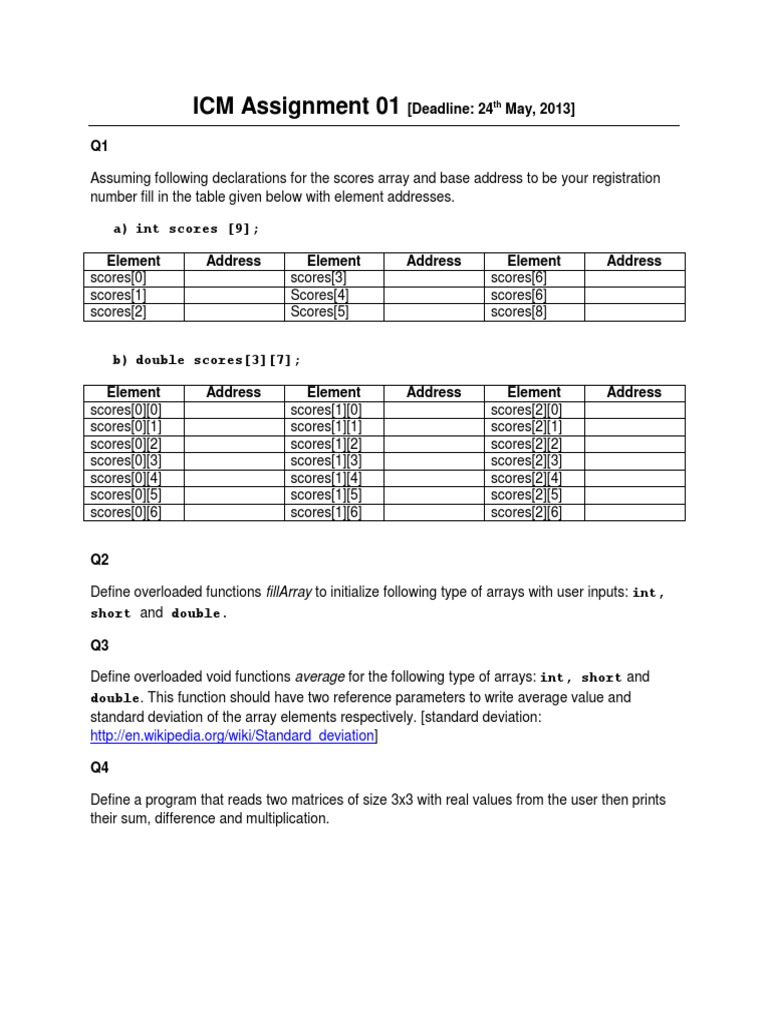 Assignment01 ICM | PDF