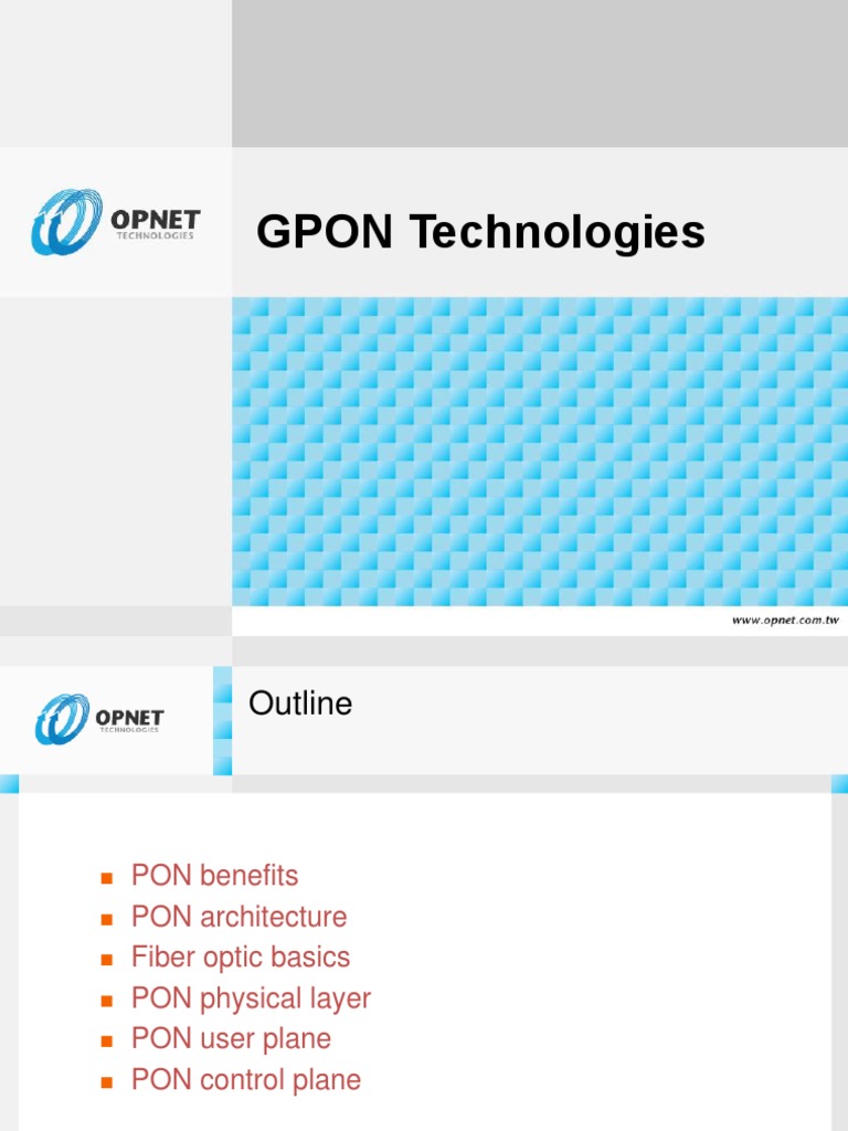 GPON Technologies | Computer Networking | Physical Layer Protocols