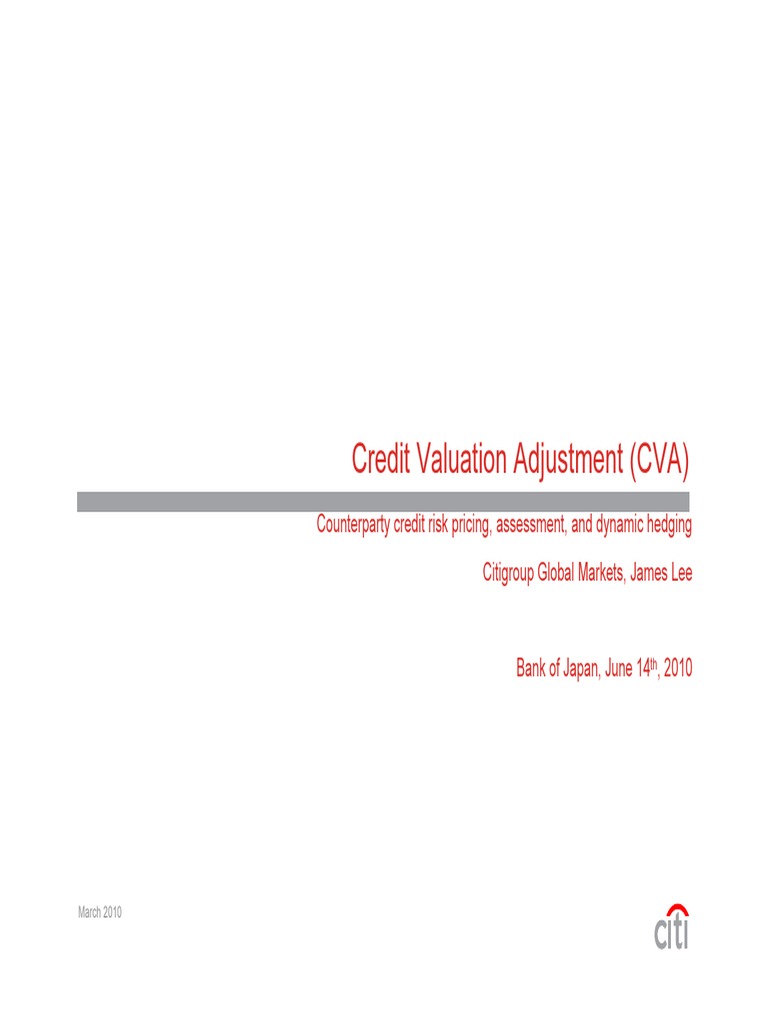 Citi CVA Example | PDF | Derivative (Finance) | Option (Finance)