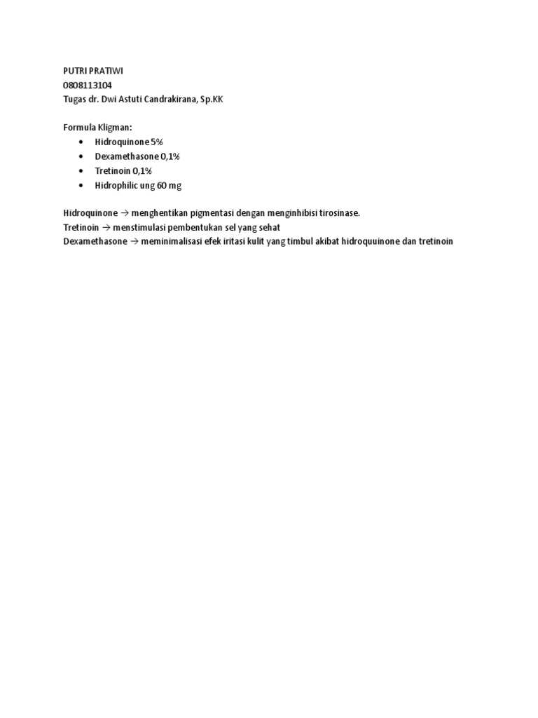 Formula Kligman | PDF