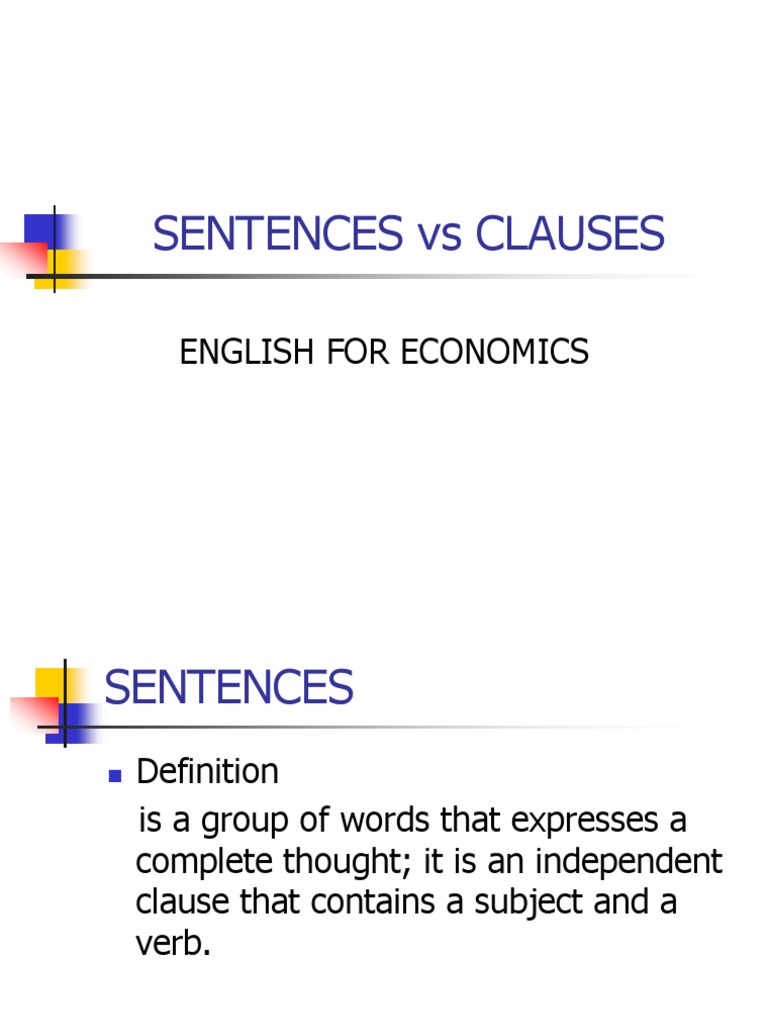 Sentences Vs Clauses | PDF | Clause | Sentence (Linguistics)