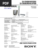 Sony Subwoofer Service Manual Overview | PDF | Audio Engineering ...