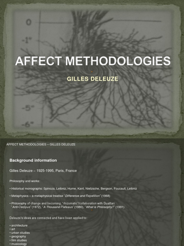 Deleuze Affect Methodologies | PDF | Gilles Deleuze | Contemporary ...