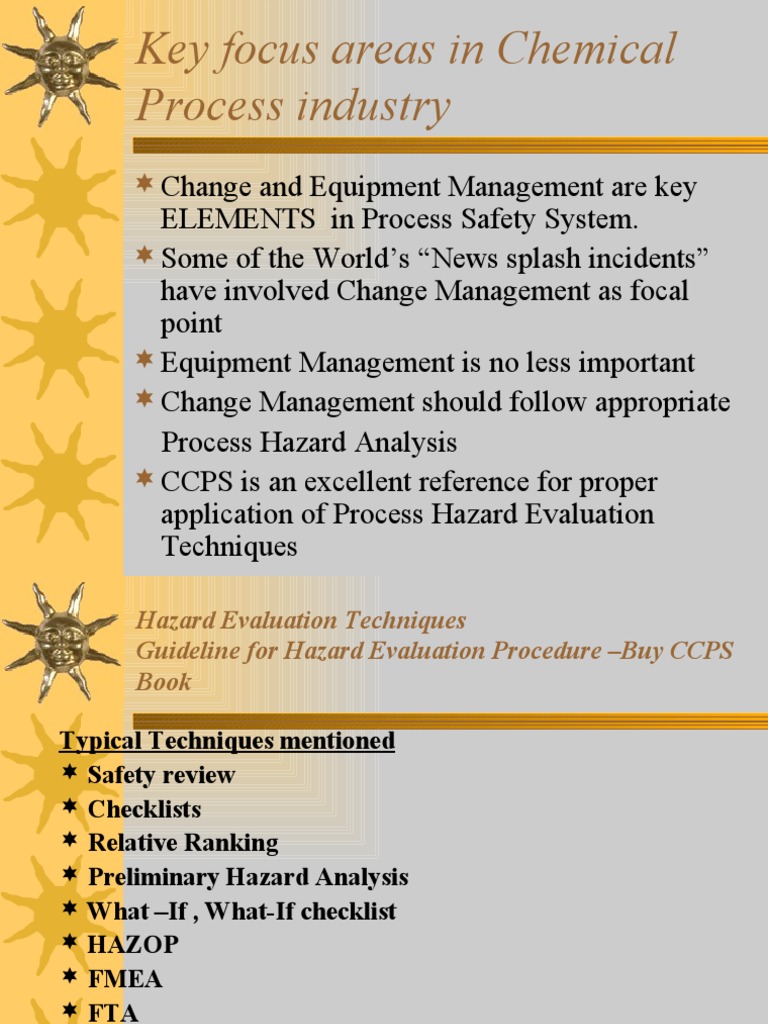 Safety in Chemical and Hydrocarbon Process Industry - Change Management ...