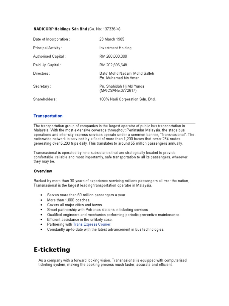 Transnasional Bas | PDF | Bus | Corporate Social Responsibility