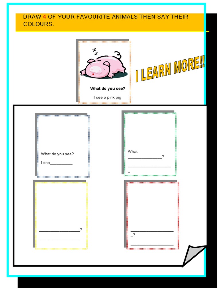 Draw and Describe Animal Colors | PDF | Wellness