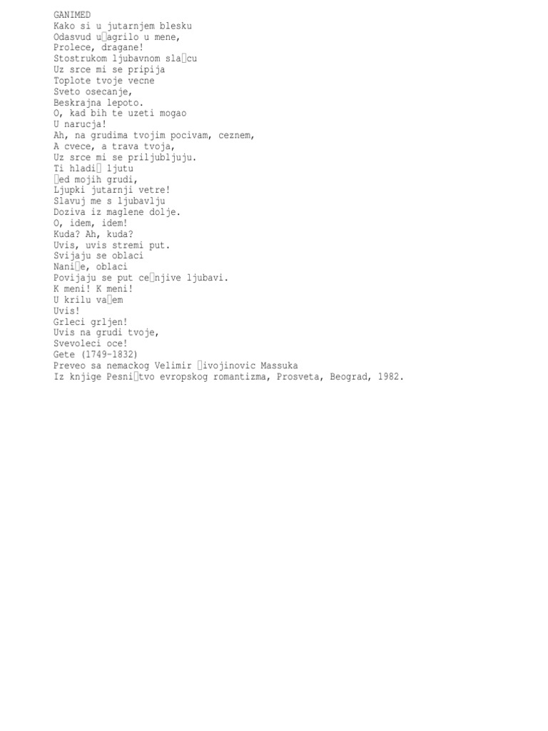 Ganimed, Gete | PDF