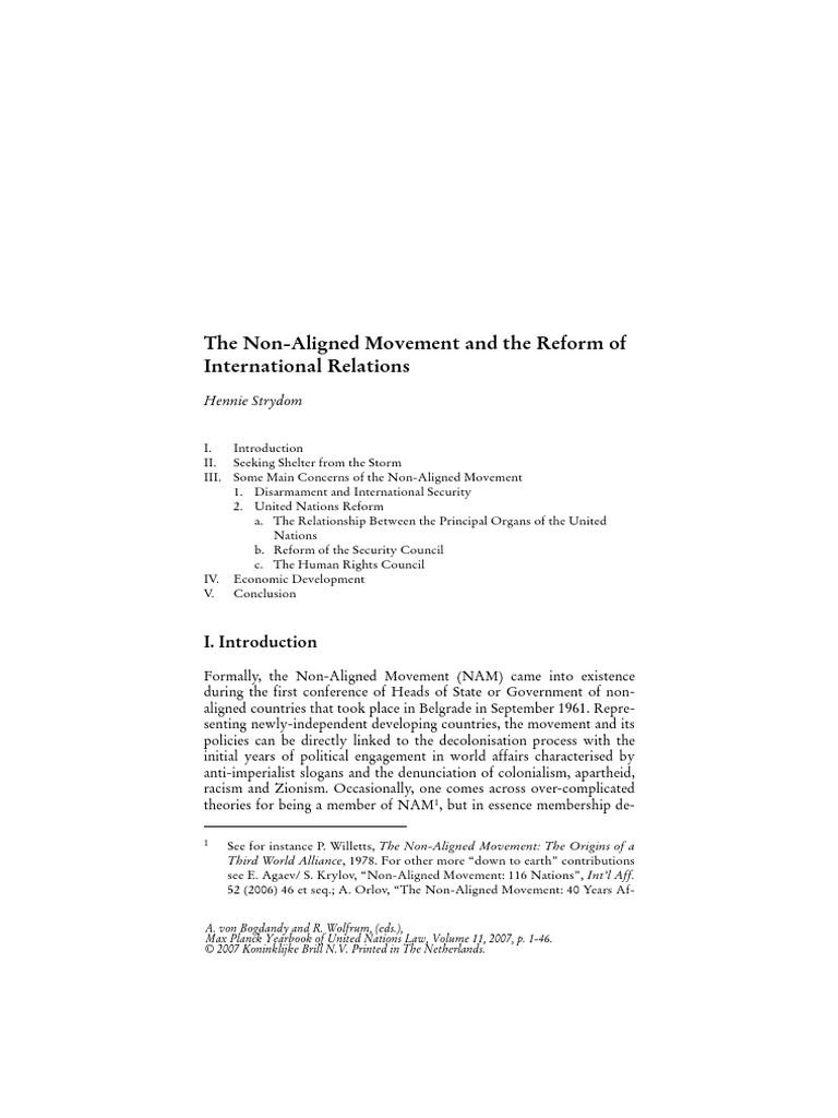 Nam | PDF | Non Aligned Movement | United Nations General Assembly