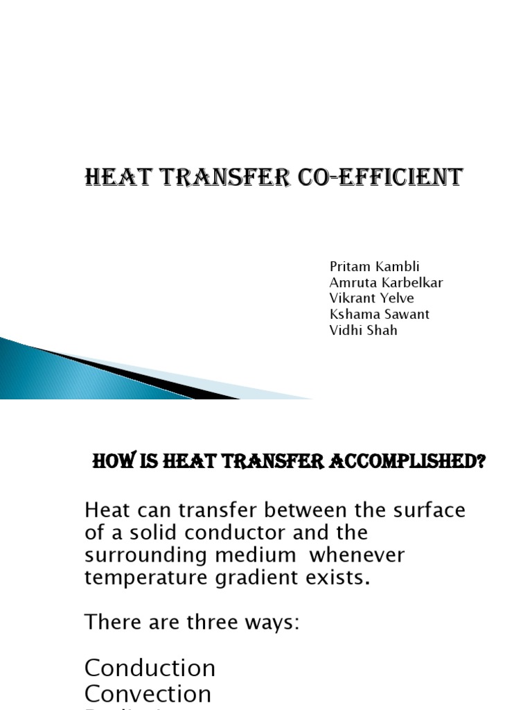 Heat Transfer Co-Efficient CE | PDF | Heat Transfer | Thermal Conduction