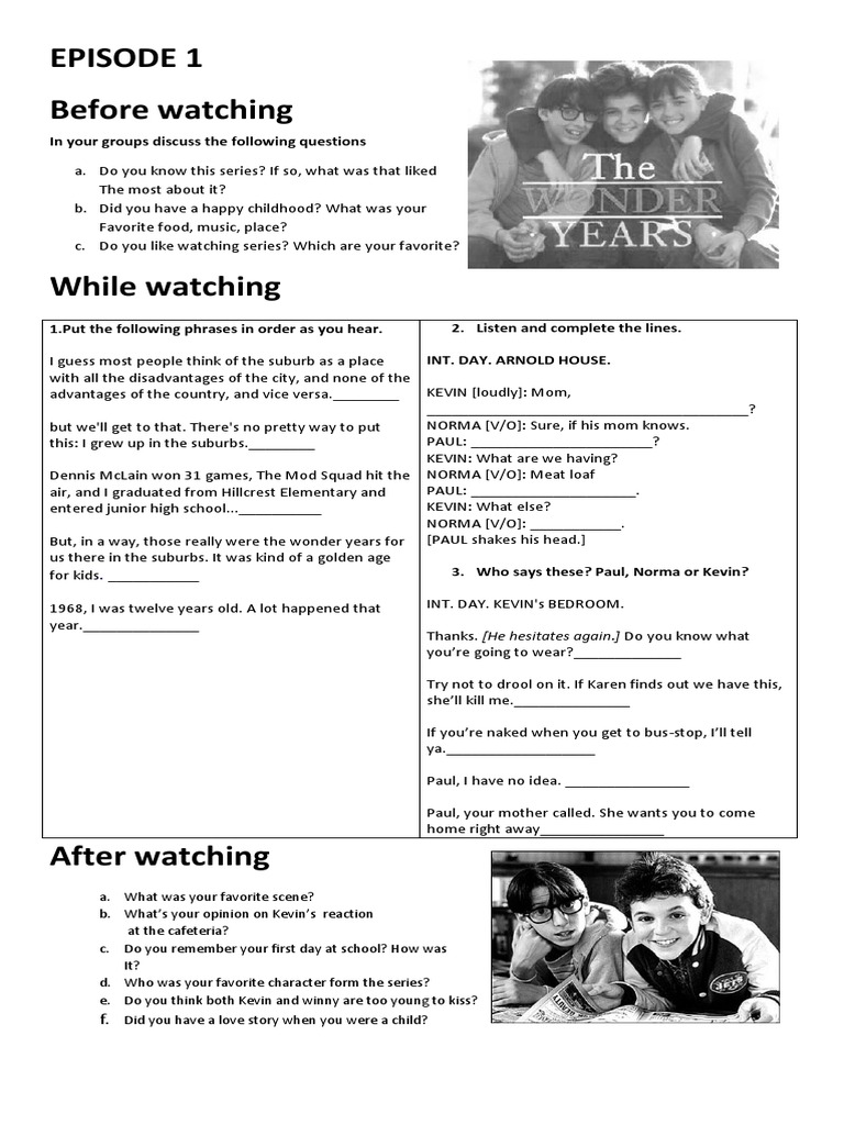 Episode 1 Discussion and Activities Guide | PDF