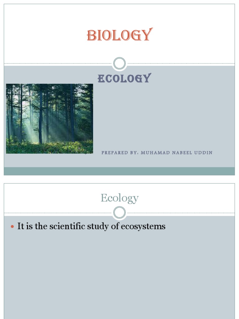 CSEC BIOLOGY - Ecological Studies | PDF | Ecosystem | Soil