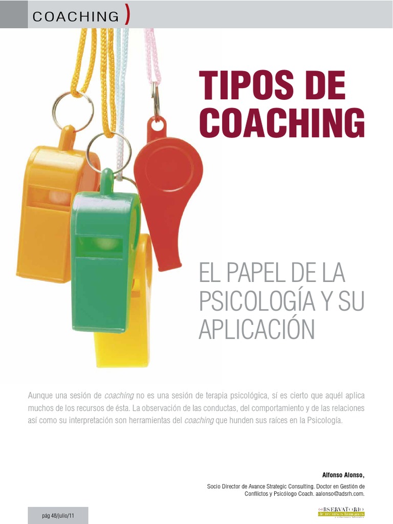 Tipos de Coaching y su Aplicación | PDF