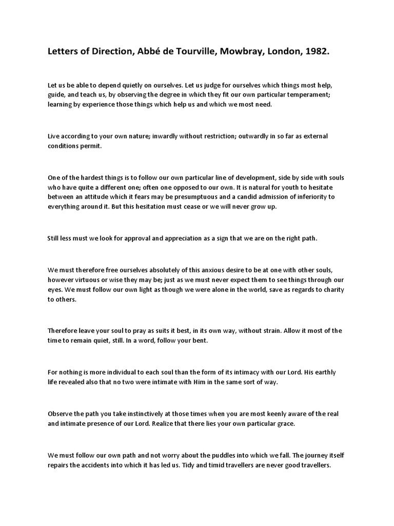 Letters of Direction | PDF | Soul | Incarnation (Christianity)