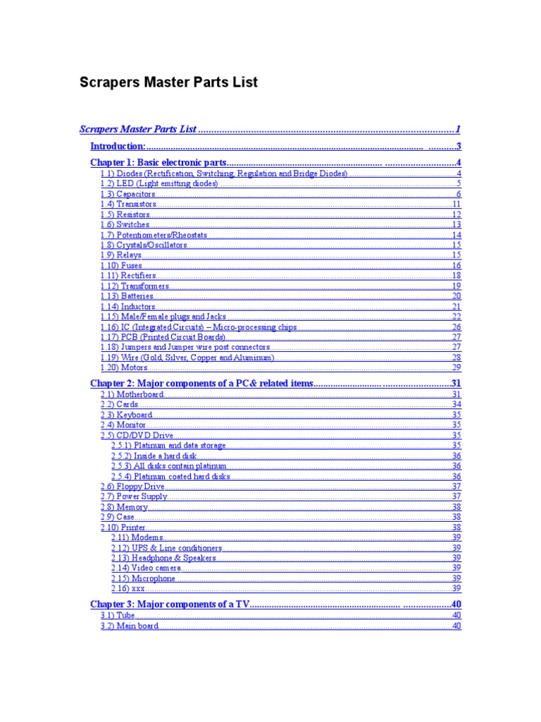 Scrap Parts Comp Identification | PDF | Business