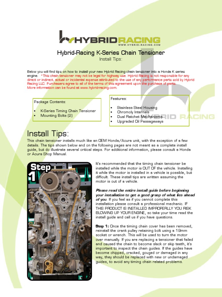 Tensioner V1.0 Install Guide | PDF | Machines | Mechanical Engineering