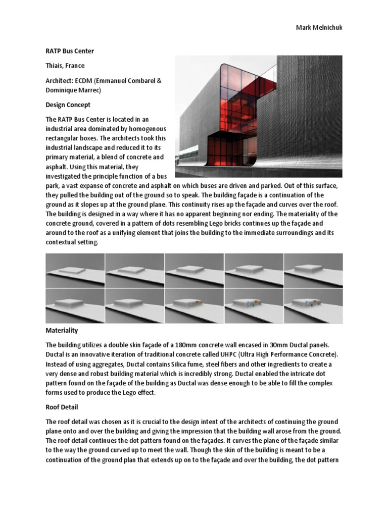 RATP Bus Center | Download Free PDF | Roof | Concrete