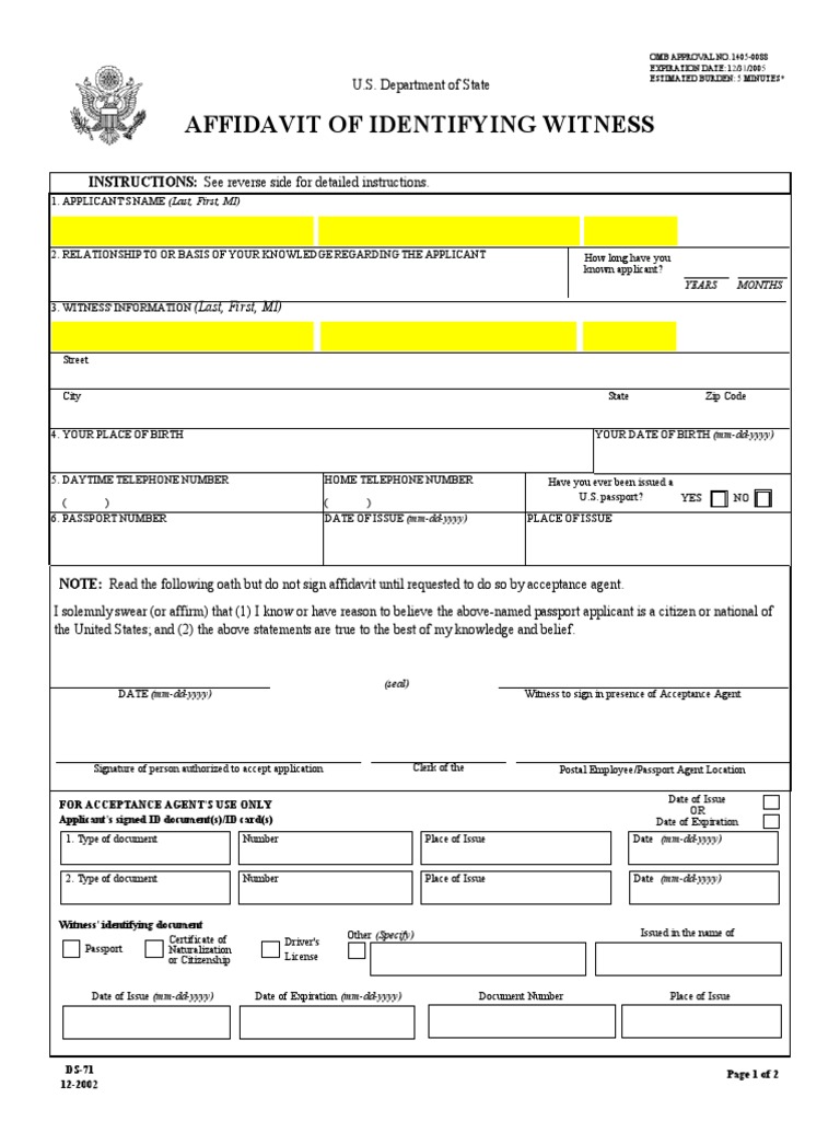 ds-71 | Passport | United States Nationality Law