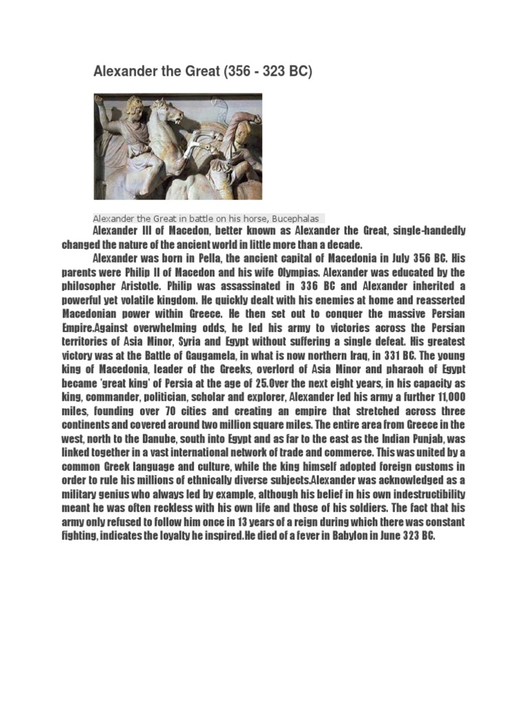 Alexander The Great | PDF