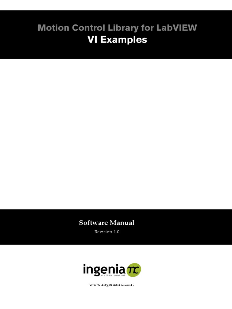 LabVIEW Motion Control VIs - EXAMPLES PDF | PDF | Analog To Digital ...