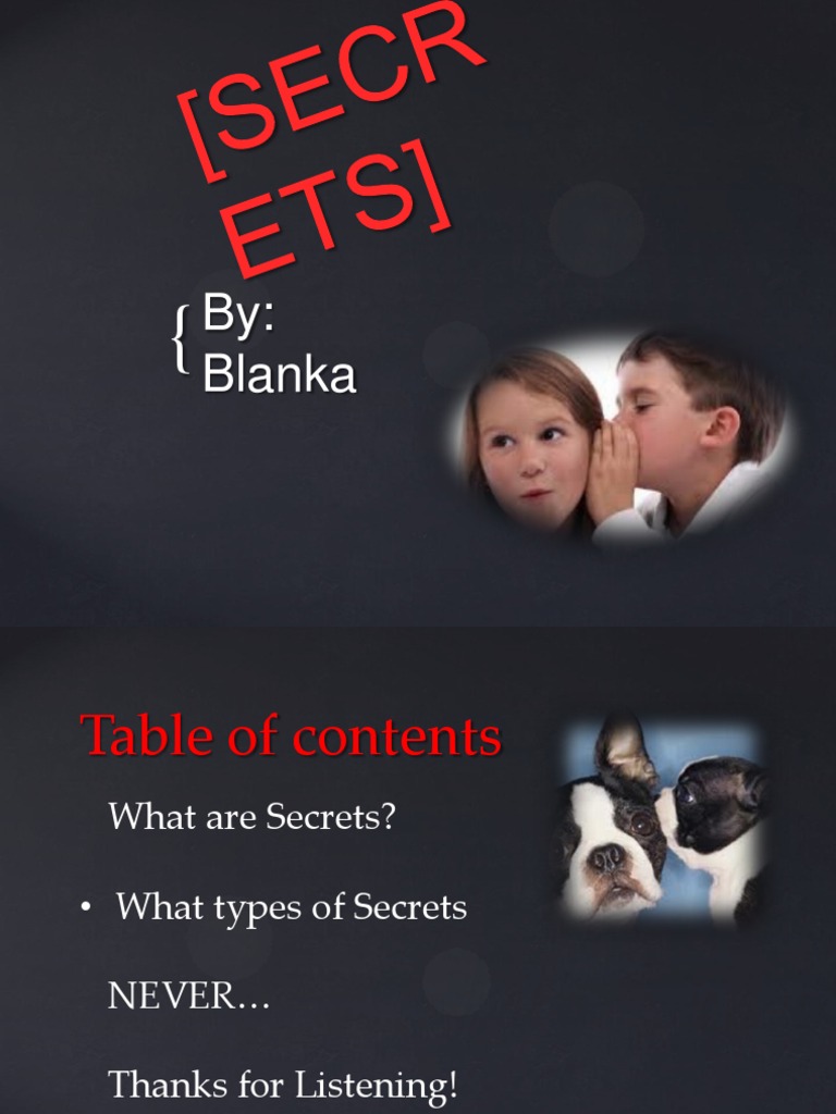 Understanding Secrets and Their Types | PDF | General Fiction