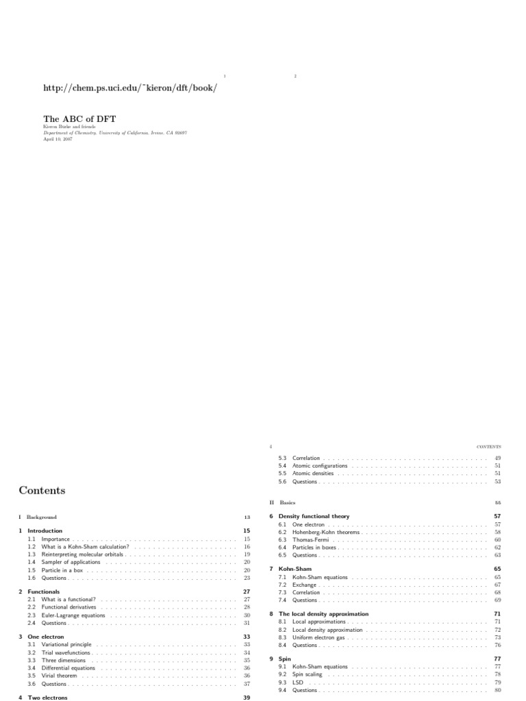 Http://Chem Ps Uci Edu/ kieron/Dft/Book | PDF | Density Functional ...