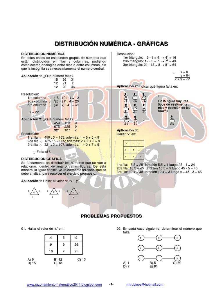 Distribucion Numerica Graficas | PDF | Razonamiento inductivo ...