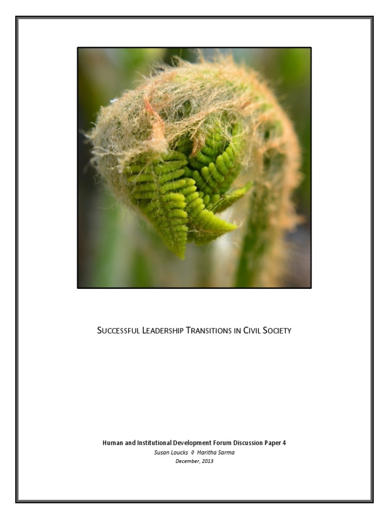 Successful Leadership Transitions in Civil Society | PDF | Non ...