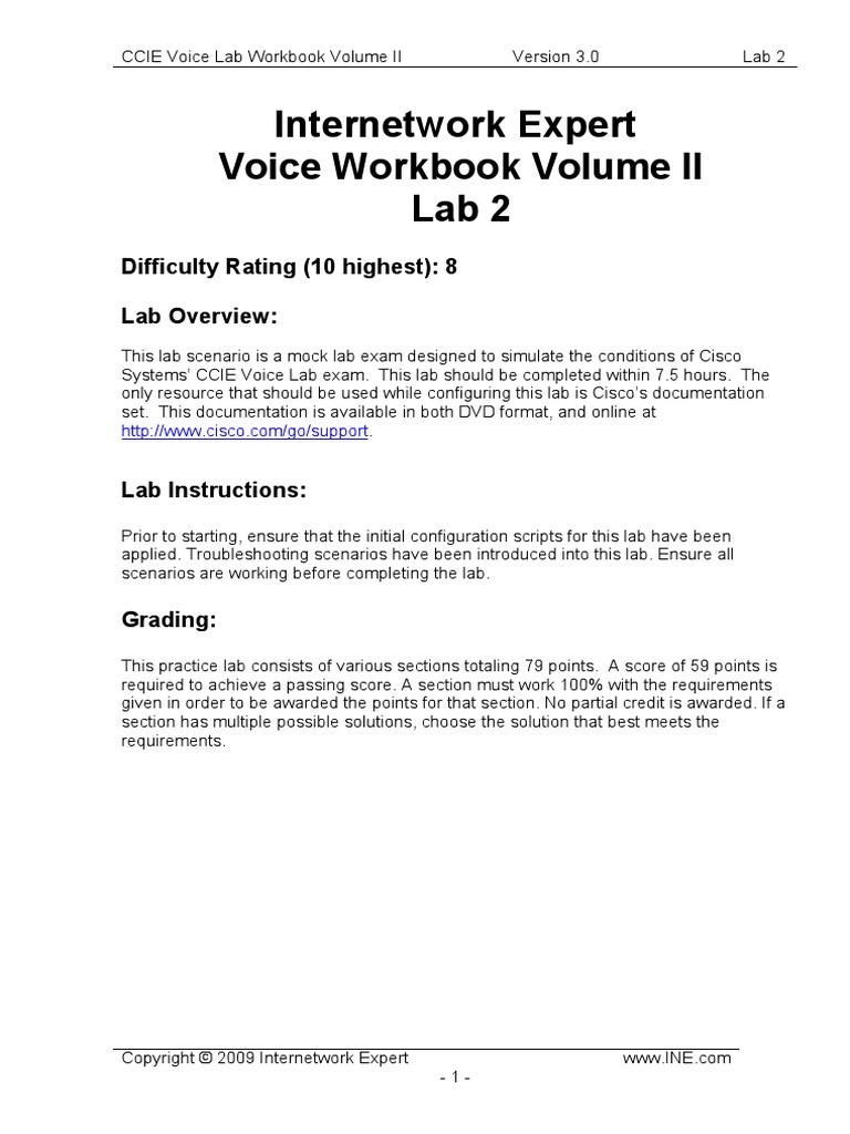 Unlock IEWB VO VOL2.v3.00.Lab2.Tasks.0.01 | PDF | Voicemail | Public Switched Telephone Network