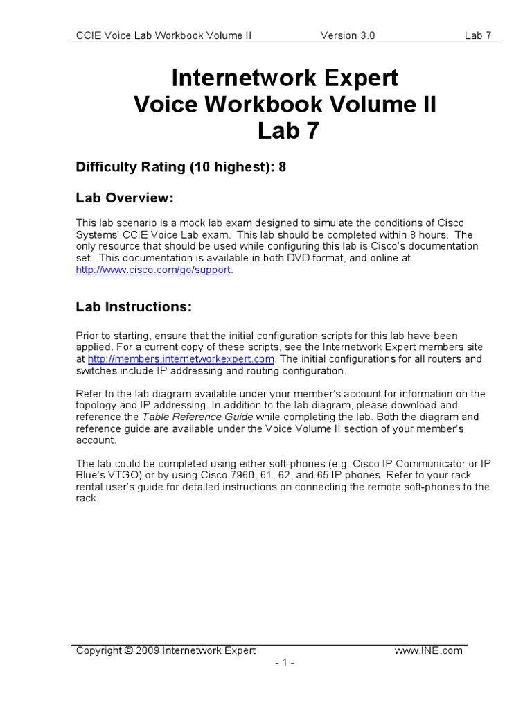 Unlock IEWB VO VOL2.v3.00.Lab7.Tasks | PDF | Ip Address | Voicemail