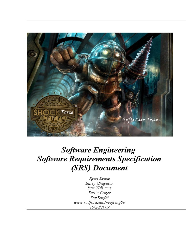 Software Engineering Software Requirements Specification (SRS) Document | PDF | Interface ...