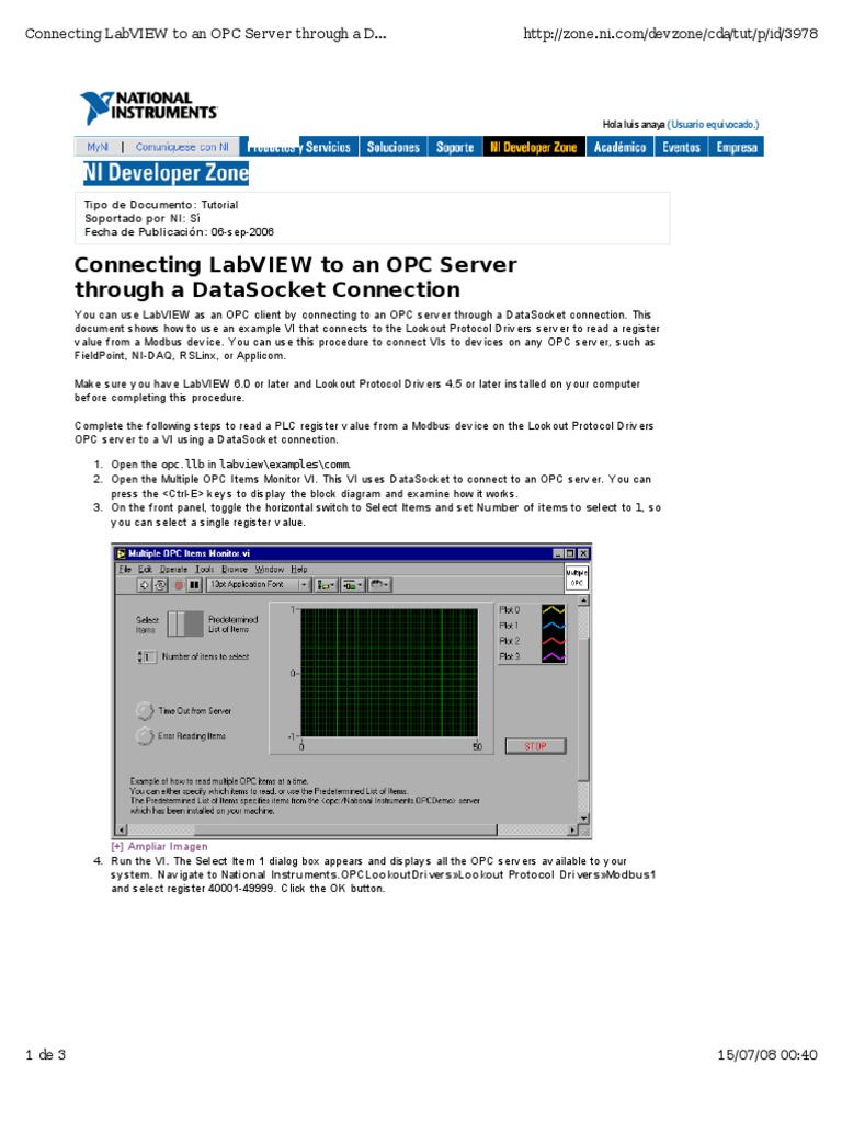 Conect Labview Plc Pdf Areas Of Computer Science Electronics