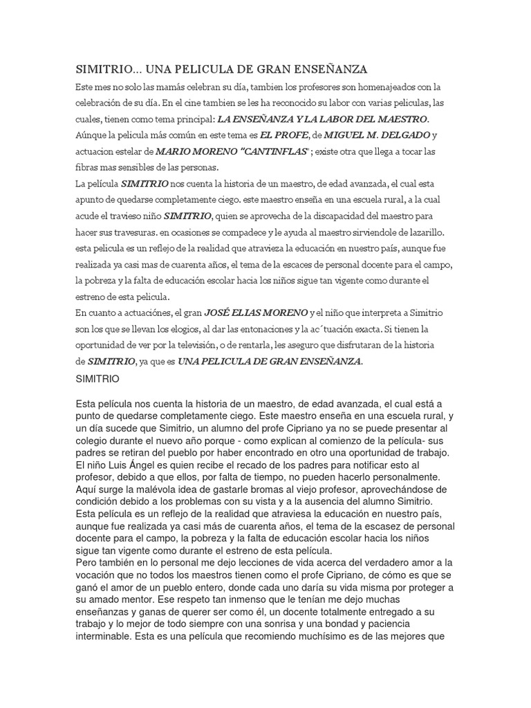 SIMITRIO | PDF | Maestros