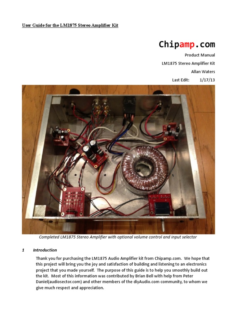 Lm1875 Manual | PDF | Soldering | Amplifier