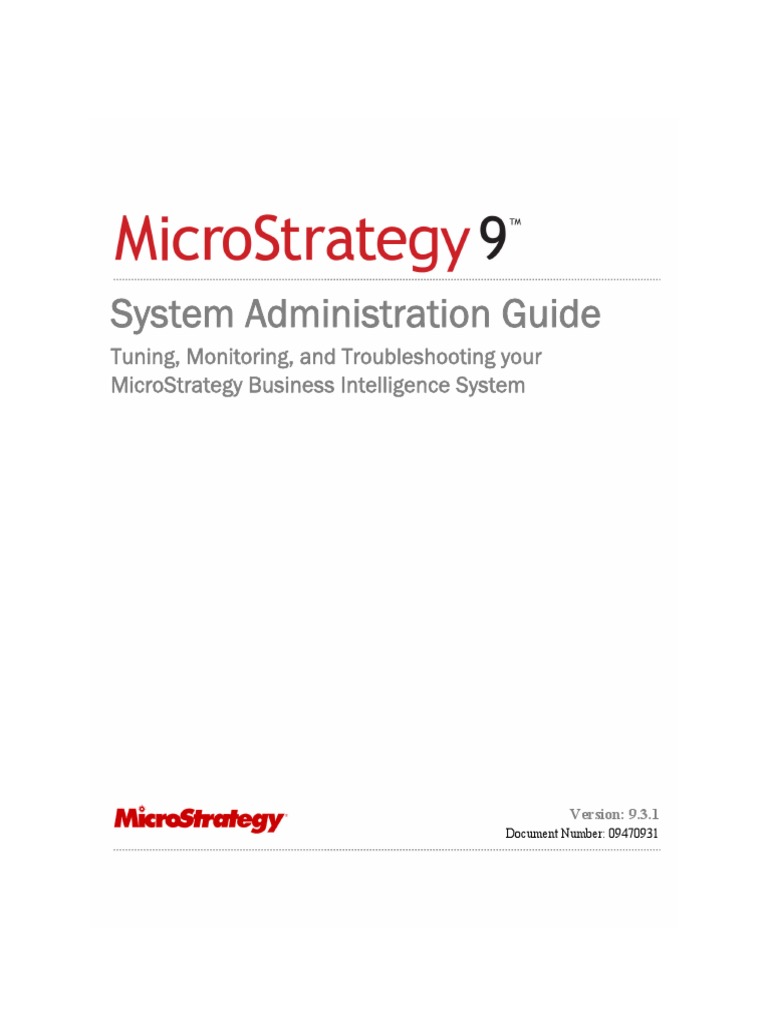 Microstrategy Admin | PDF | Transport Layer Security | Public Key ...
