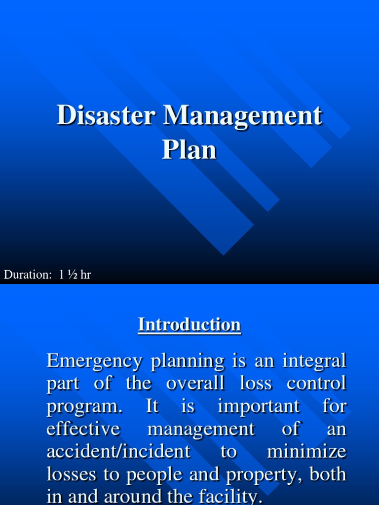 Disaster Management Plan | PDF | Emergency Management | Emergency